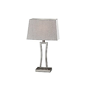 Adesso SL1151-22 Camila Table Lamp (Set of 2), 24.25in, 100W Type - A Bulb (Not Included), Brushed Steel, 2 Lamp Set