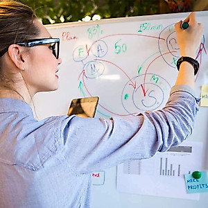 XBoard Magnetic Whiteboard 48 x 36, White Board 4 x 3, Dry Erase Board with Detachable Marker Tray