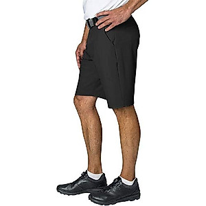 TGW Men's Flat Front Stretch Waist Performance 11.25In Golf Shorts Black 35