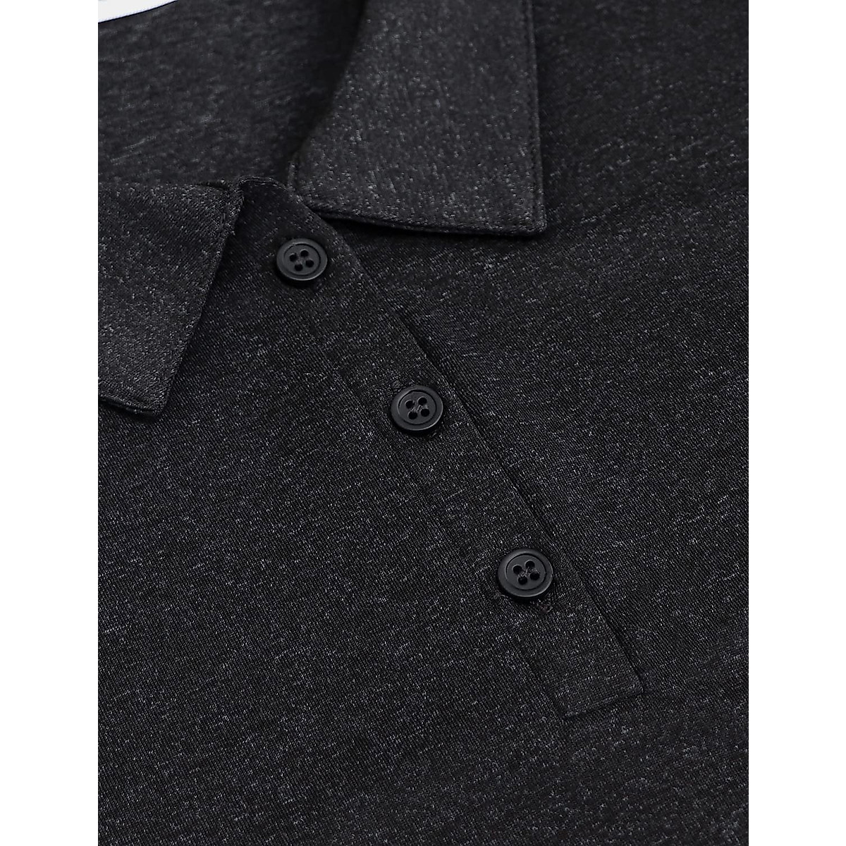 Vldnery Plus Size Golf Shirts for Women Moisture Wicking Polo Shirt 3-Button Athletic Yoga Tennis Black Tops (2XL)