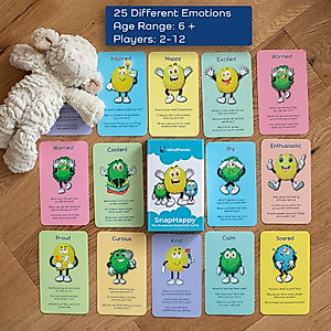 MindPanda HappySnap CBT Therapy Games for Kids - Gentle Parenting Counseling Tools - Emotional Intelligence & Social Skills Building - ADHD, Anger Control and Youth Mental Health - Group and Family