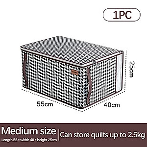 Qiopertar Visual Clothes Storage Bag Wardrobe Sorting Storage Box Portable Storage Bag Winter Quilt Storage Box