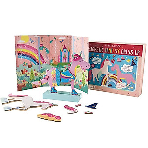 Floss & Rock 40P3550 Wooden Fantasy Dress Up Pets Magnetic Toy, Multicolor