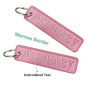 N A Custom Embroidery Keychain, Personalized Keychain 1 PC, Car Key Chains for Men Double Side, Cute Keychains for Women (Fabric)