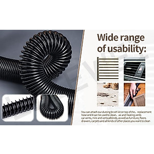 14-37-0105 18V Wet/dry Vac Hose Assembly with Universal Attachments Adapter Kit for Milwaukee M18 18v/28v Vacuum 0880-20 0970-20 (Internal Storage), Use to Pick Up Dust and Debris