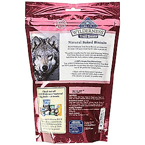 Wilderness Blue Buffalo Trail Treats Grain-Free Dog Biscuits 2 Flavor Variety Bundle: (1) Duck, and (1) Salmon, 10 Ounces