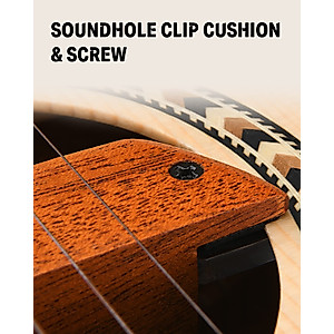 Donner Acoustic Guitar Pickup, DSS-6 Guitar Pickups Passive Mahogany Soundhole Pickup with Humbucker Volume Tone Control, Fits 3.8” to 3.94” Soundhole Diameter