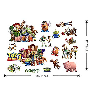 Toy Story Wall Sticker Children's Cartoon Bedroom Background Wall Decoration Self-Adhesive Wall Sticker PVC.