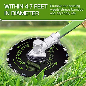 9" x 20T Chainsaw Tooth Brush Blades Kit, Cutter Trimmer Weed Eater Blade, Steel Grass Brush Cutter Blade, with Adapter for Cutter, Trimmer, Weed Eater Chainsaw Tooth (Black)