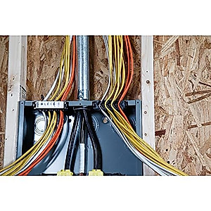 Schneider Electric HOM3060M200PQCVP Homeline 200 Amp 30-Space 60-Circuit Indoor Main Breaker Qwik-Grip Plug-On Neutral Load Center with Cover-Value Pack,Grey