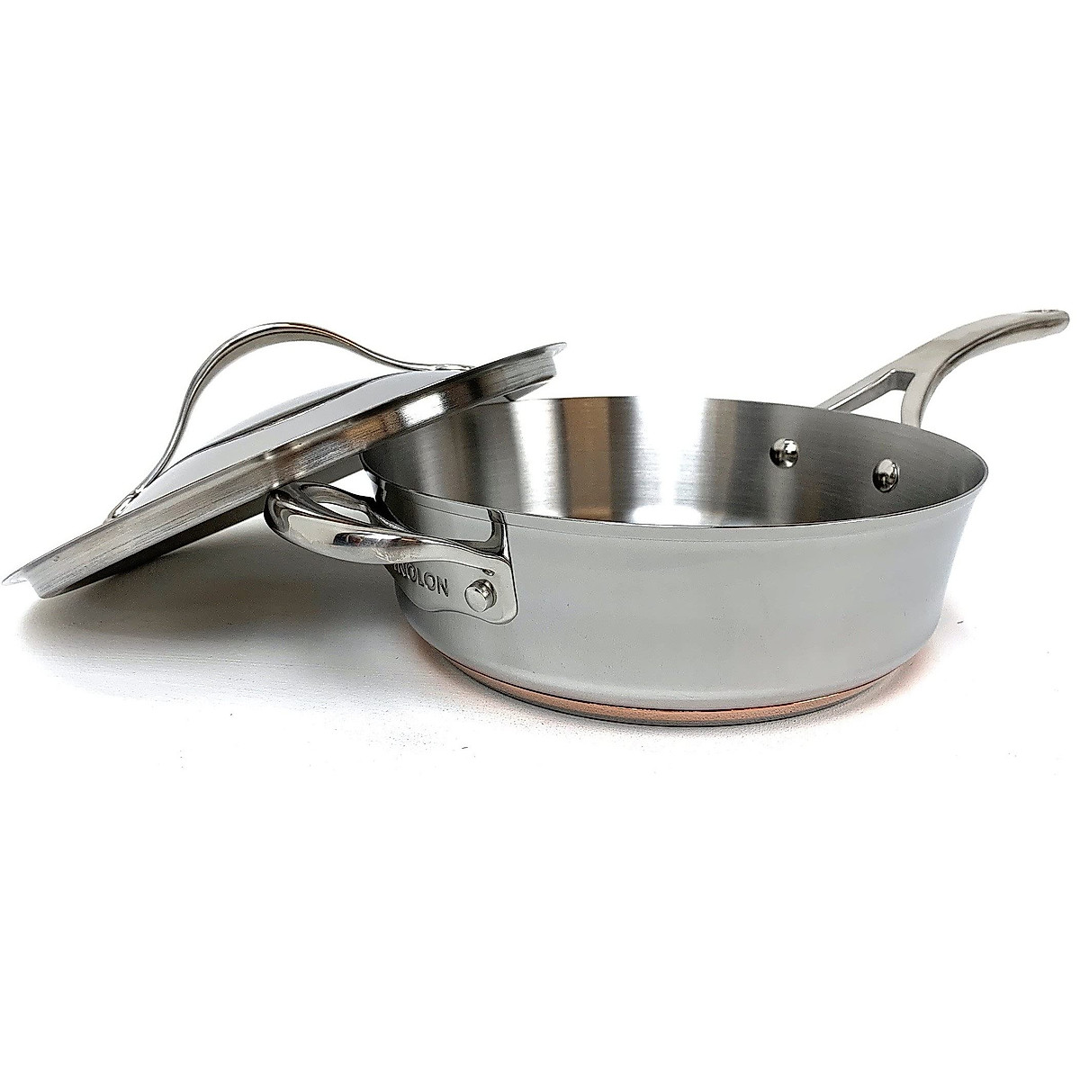 Anolon Nouvelle Stainless Steel Cookware Pots and Pans Set, 11 Piece