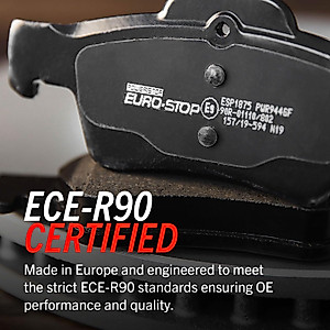 Power Stop ESK6660 Euro-Stop Front Brake Kit- Coated Brake Rotors & Ceramic Brake Pads For Land Rover Range Rover Sport 2010-2013 [Model Specific]