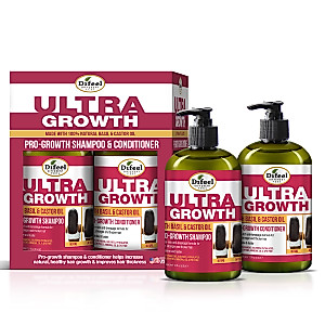 Difeel Ultra Growth with Basil & Castor Oil Shampoo & Conditioner 12 oz. 2-PACK