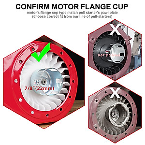 RUTU Lawn Pull Recoil Starter for Predator 212cc, Coleman CT200U Mini Dirt Bike & Go Kart - Replacement Pull Starter for Water Pump, Generator, Air Compressor - Reinforced Nylon&Fiberglass Core