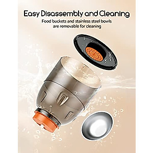 Automatic Cat Feeders, Meowant 4L/6L Cat Food Dispenser with Desiccant Bag, Timed Cat Feeder with Stainless-Steel Bowl & Twist Lock Lid, Up to 9 Portions 4 Meals Per Day,Dual Power Supply