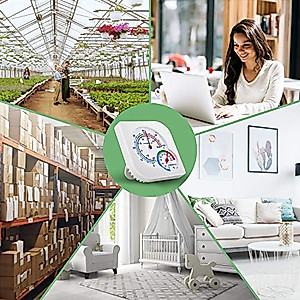 Outdoor/Indoor Thermometer Hygrometer Indoor Humidity Monitor Temperature Humidity Gauge Meter with Fahrenheit/Celsius(℉/℃) for Humidors Greenhouse Garden Cellar Closet Etc by AikTryee