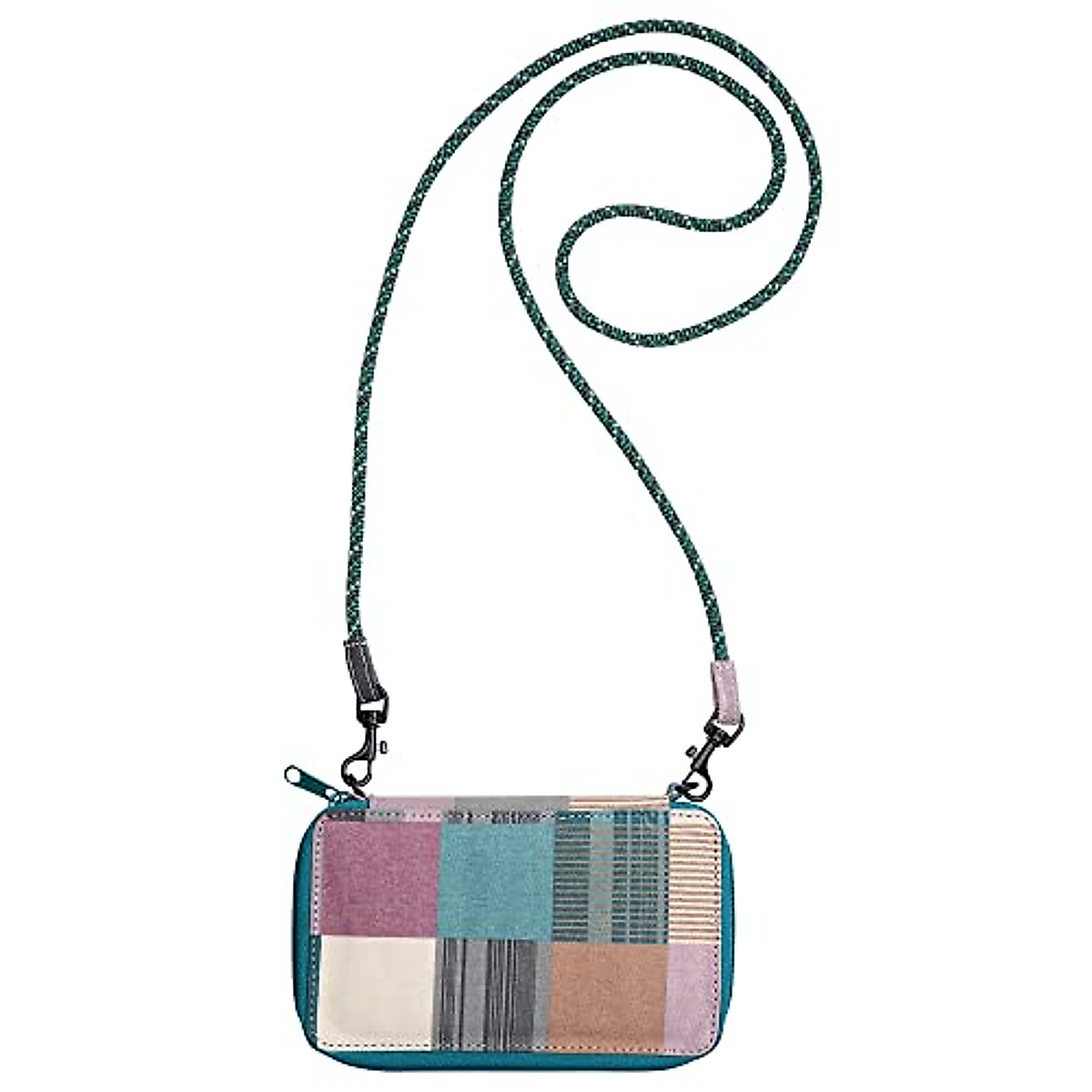 KAVU Go Time Bi-Fold Crossbody Wallet with Rope Strap - Grandmas Quilt