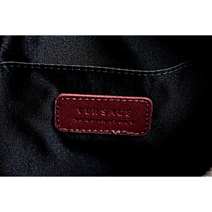 Versace 100% Leather Burgundy Women's Wristlet Clutch