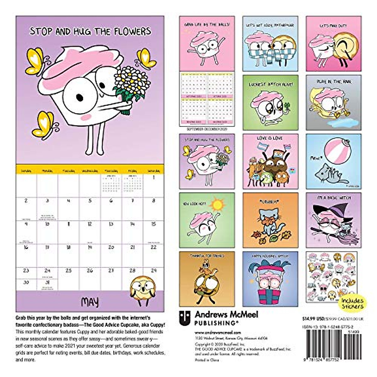 The Good Advice Cupcake 2021 Wall Calendar: Grab This Year By the Balls!