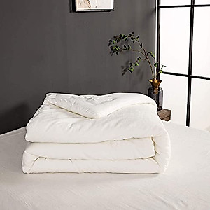 Houseri White Velvet Comforter Set Twin Fluffy White Bedding Comforter Flannel Bedding Twin All White Furry Bedding Sets Kids Fuzzy Comforter Plain White Sherpa Bedding Comforters Sets Twin