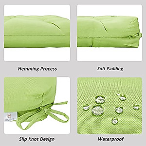 JMGBird Outdoor Chair Cushions, Pack of 2 Patio Seat/Back Cushions 19" x 19" with Ties for Patio Furniture Chairs Home Garden Decoration