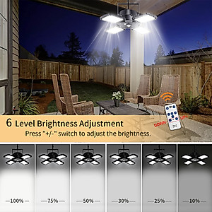 Aqonsie Solar Pendant Lights Outdoor Indoor, 1000LM Dual Head, 120° Adjustable Solar Motion Sensor Light with Remote & 4 Lighting Modes for Shed Gazebo Home Barn Chicken Coop Patio