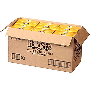 Folgers Coffee Singles - 19 packets per box, 12 boxes per case