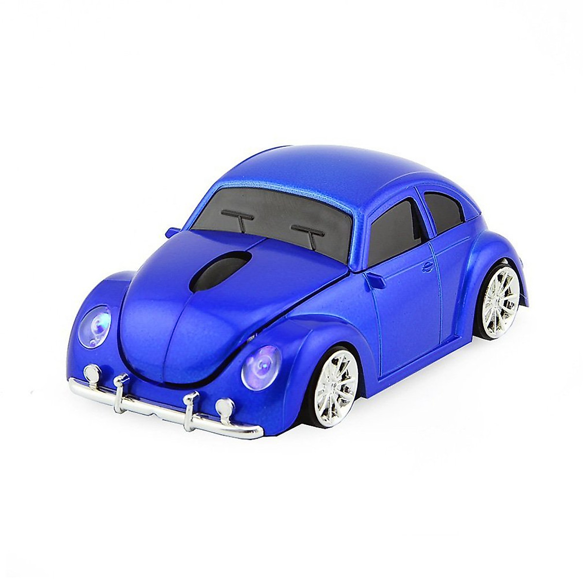 Aodyow 2.4GHz Wireless Mouse Cool Sport Car Shape Optical Gaming Mouse Cordless Mice 3 Buttons 1600DPI with USB Receiver for PC Laptop Computer (Blue)