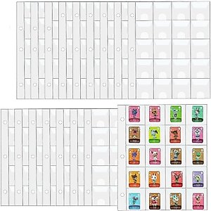 340 pocket pages for Animal Crossing mini cards, Nintendo game cards, Zelda game cards, savings cards, coins, holds 340 ACNH NFC labeled game cards (17 cards)