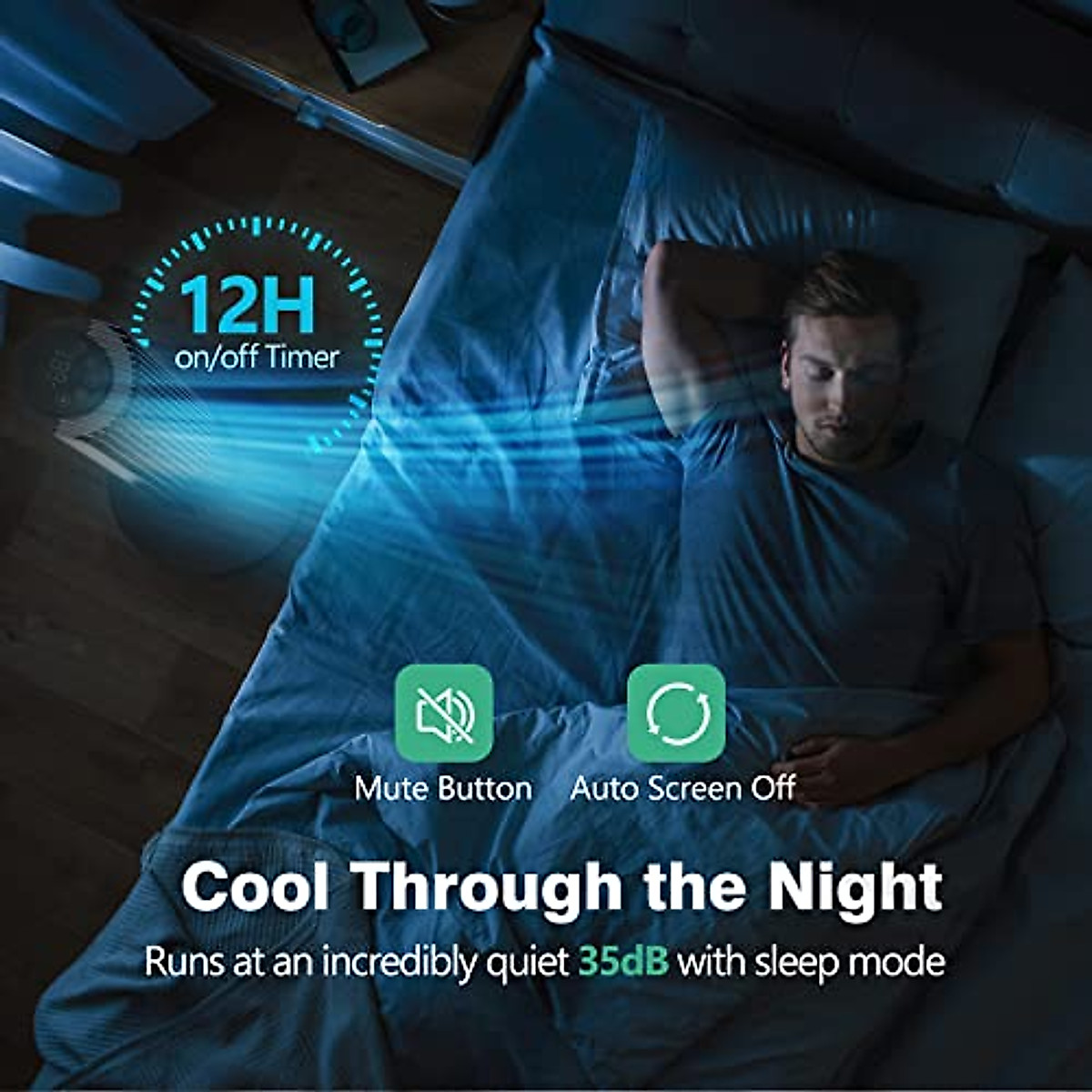 Tower Fan, Freetex 42'' 90° Oscillating Cooling Fan with Remote, Quiet Bladeless Fan for Indoor, Bedroom and Home Office, Portable Standing Floor Fan with Height Adjustable, Sleep Mode, LED Display, Touchpad