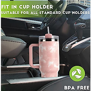 40 oz Tumbler with Handle and Straw Lid,Stainless Steel Travel Mug Water Bottle Cup,Reusable Insulated Vacuum splashproof Cup,for Car,Home,Office,Gifts