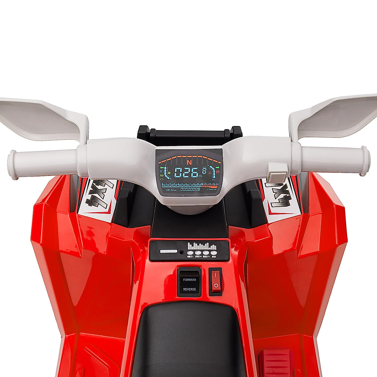 Aosom Kids ATV Quad Car, 6V Four-Wheeler Ride on Toy for Kids with Forward Backward Function, Wear-Resistant Wheels for Toddlers Ages 18-36 Months, Red