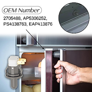 𝟐𝟎𝟐𝟒 𝙐𝙥𝙜𝙧𝙖𝙙𝙚𝙙 DA34-00066C Refrigerator Door Switch Compatible with Samsung Refrigerator Door Light Switch Replaces AP5306252 2705488 PS4138763