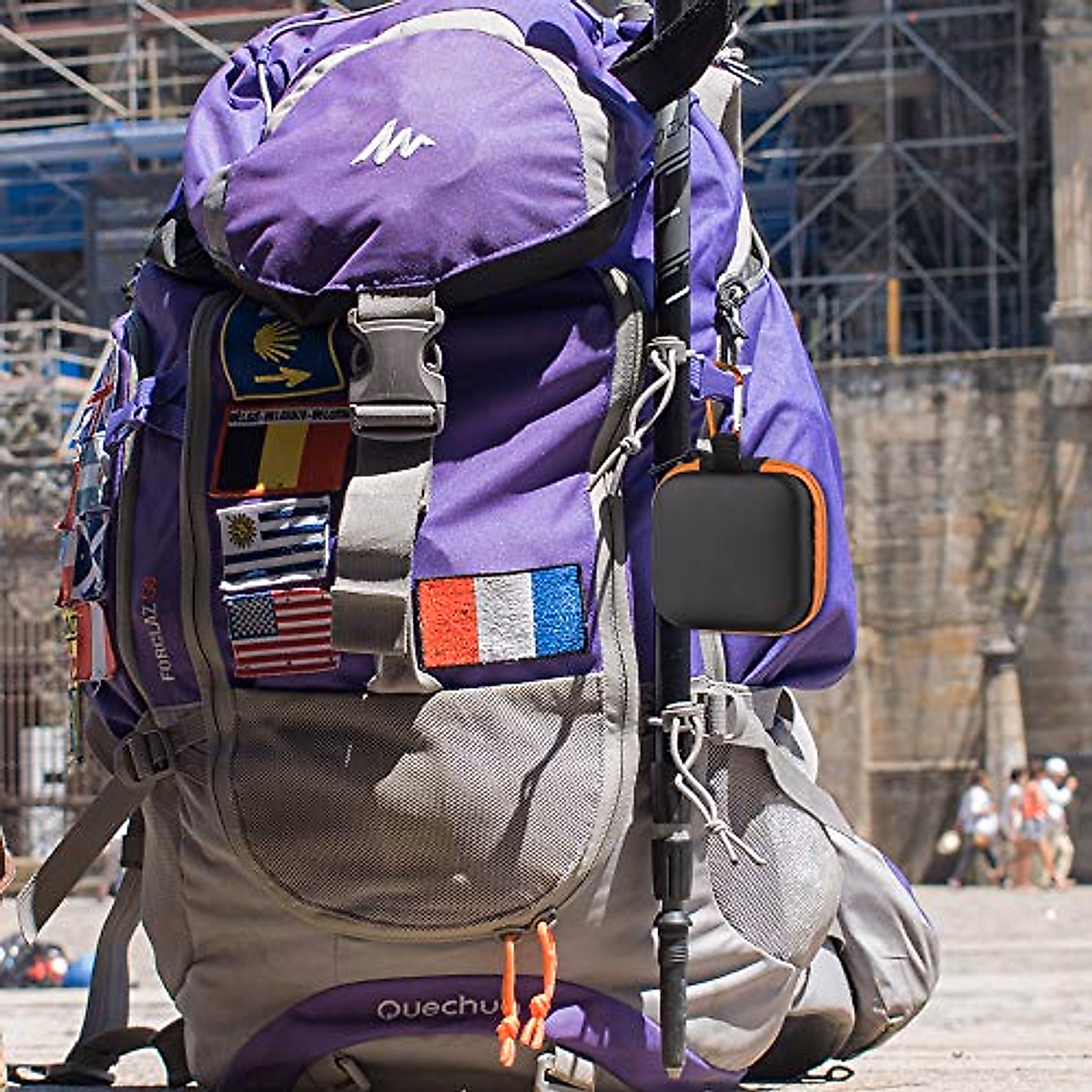 6 Pcs Portable Earbuds Case with Cable Clip & 2 Headphone Cable Clip, AIFUDA Mini Hard EVA Carrying Case Storage Bag for Earphone Earbuds Bluetooth Headset U Disk