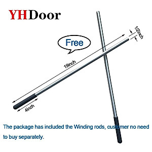 Pair of 2" Garage Door Torsion Springs with Non-Slip Winding Bars, Quality Precision Electrophoresis Black Coated, Minium Life 18,000 Cycles (.273 x 2 x 36)