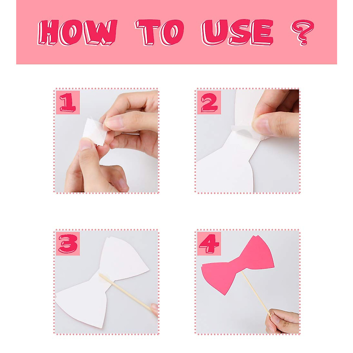 45PCS Breast Cancer Awareness Props - Pink Ribbon Photo Booth Fundraiser Charity Event Party Supplies Decorations