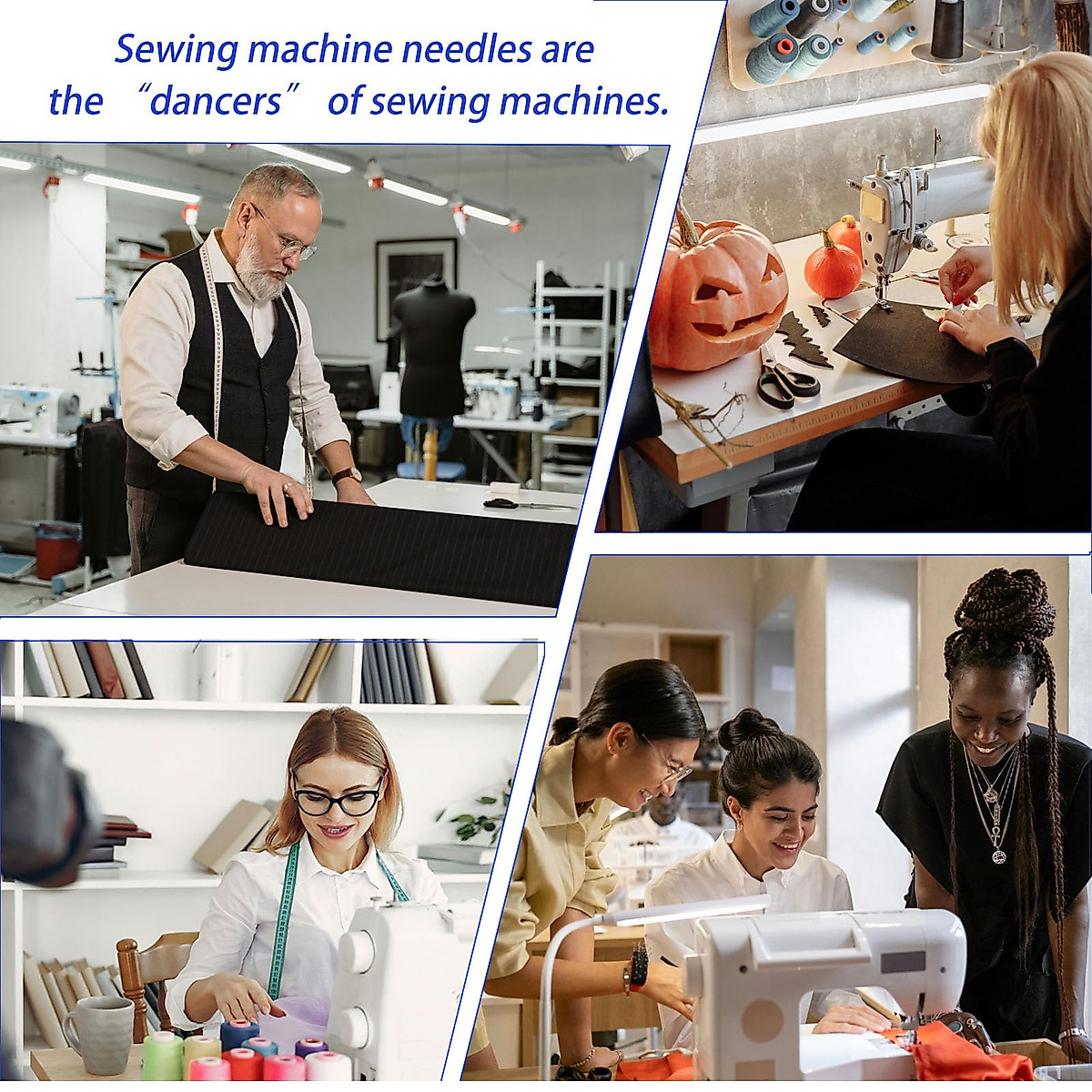 100PCS Sewing Machine Needles, Universal Sewing Machine Needle for Singer, Brother, Janome, Varmax, Needles for Sewing Machine with Sizes HAX1 65/9, 75/11, 90/14, 100/16, 110/18