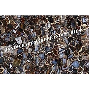 Black Agate Table Top, Wild Agate Stone Square Table Top,Handcrafted Beautiful Home Decor Furniture Kitchen Decor Gift, Center Table Top, Coffee Table Top, Piece Of Conversation