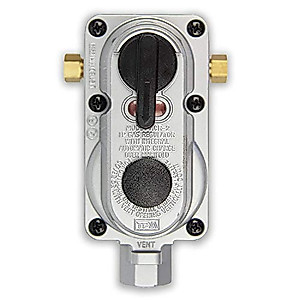 Flame King Auto Changeover LP Propane Gas Regulator + Dual RV Propane Tank Cylinder Rack for RVs and Trailers