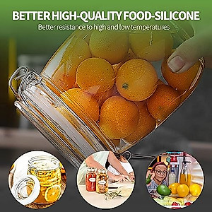 Litorange 20 PCS Reusable Food Grade Silicone Seals for Leak Proof Mason Jar Lids (Wide Mouth),Plastic Storage Lids Gaskets fit Ball, Kerr - Pack of 20