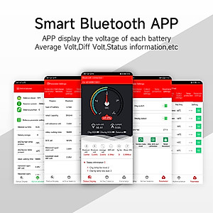 DALY Smart BMS 4S 12V 100A LiFePO4 PCB Protection Board with Balance Leads, Wires 3.2V Battery Protection Module BMS for 18650 Battery Pack 12V with UART(Smart BMS,100A)