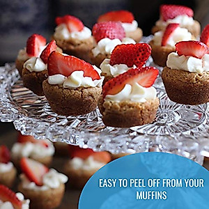 White Mini Cupcake Liners - 300-Pack - Mini Cups Sized Paper Cupcake Wrappers - Fits Perfectly Any Mini Muffin Baking Pan - Cup Cake Liner for Cupcakes, Muffins, Keto Fat Bombs & Mini Cheesecakes