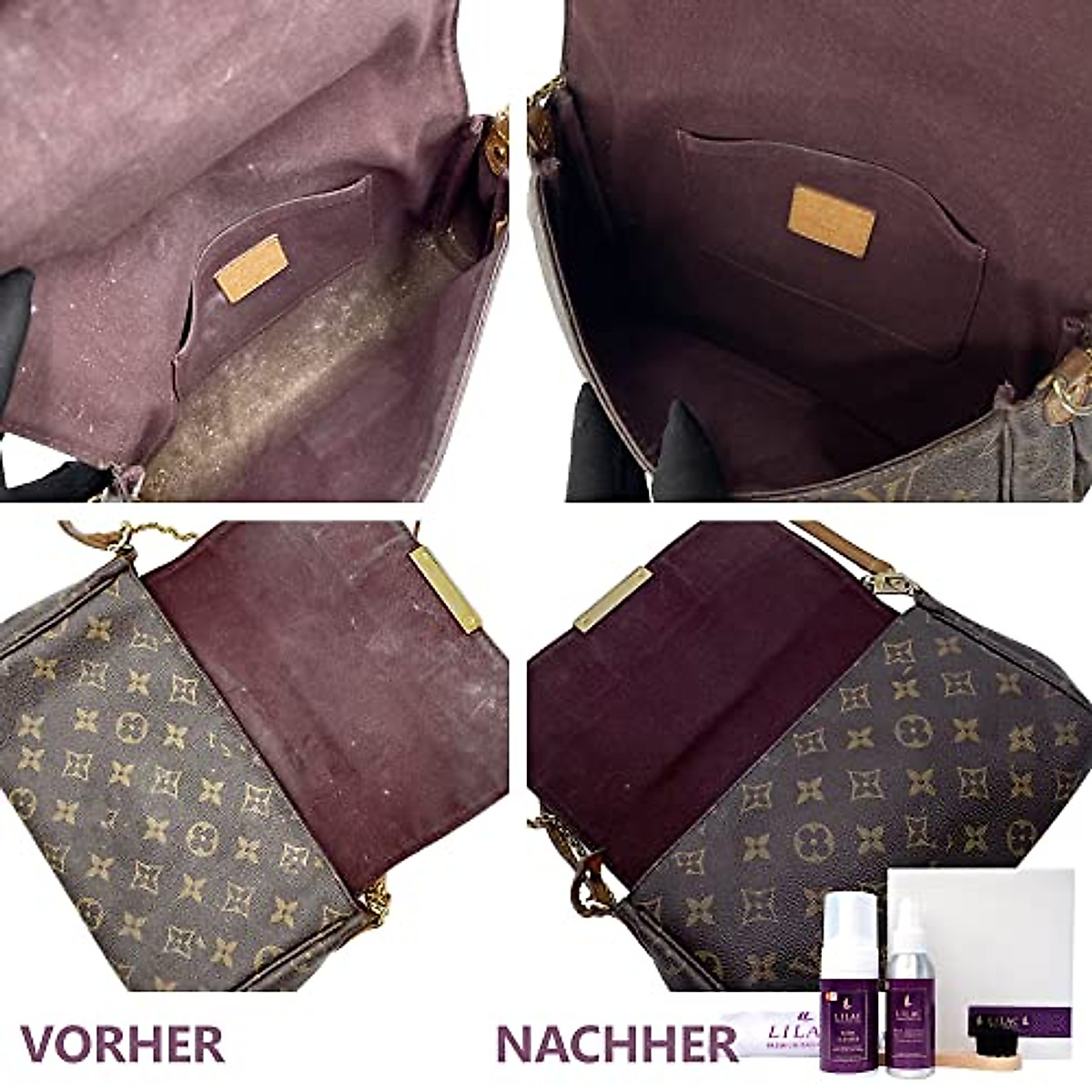 Lilac Premium Leather Care Set Swiss Made Professional Suede and Textile Care Products for Handbags (Suede and Textile Set), 5.4 Ounce