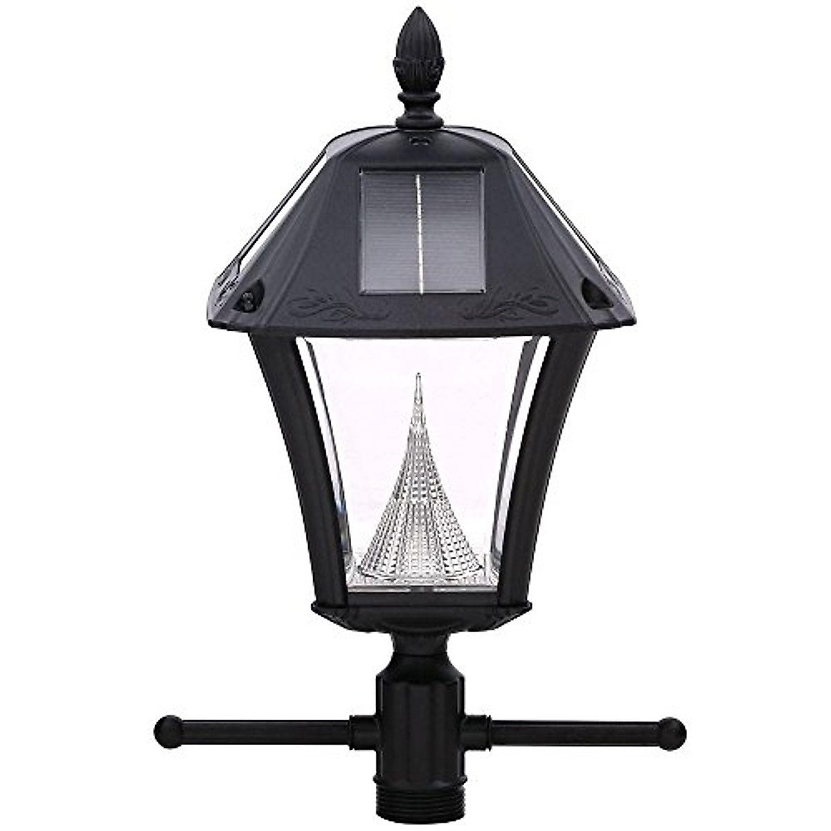 Gama Sonic GS-105S-G Baytown Ez Anchor Lamp, Post, Bright White LED, Black
