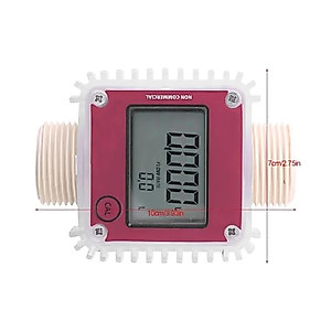 Flow Meter Digital Water Flow Meter K24 LCD Digital Oil Fuel Flow Meter Liquid Water Tester High Stability and Convenient Operation