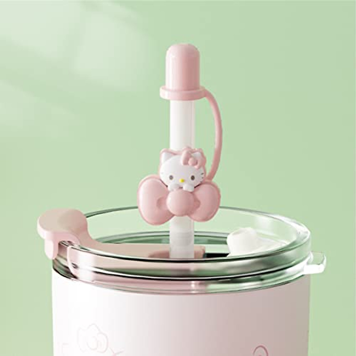 Everyday Delights Hello Kitty Ribbon Tumbler with Cover & Straw 480ml
