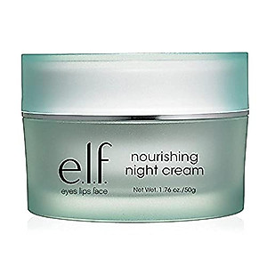 e.l.f. Nourishing Night Cream, Ultra-Hydrating Face Moisturizer, Infused with Shea Butter & Jojoba Oil, Soothes & Softens Skin, 1.76 Oz