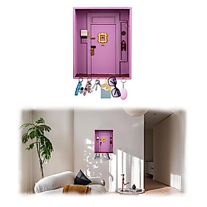 Qivine Friends Key Holder,Door Frame for Wall TV Show Merchandise Keychain Holder Door Hanger with 6 Metal Hooks for Wall Entryway,Bathroom,Living Room (Purple)