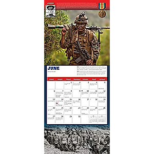 Marines Wall Calendar 2021, Monthly January-December 12'' x 14"