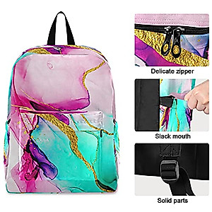 ZzWwR 3D Fashionable Abstract Marble Art Polyester Computer Backpack Big Daypack for Business Sport Travel School Bookbags